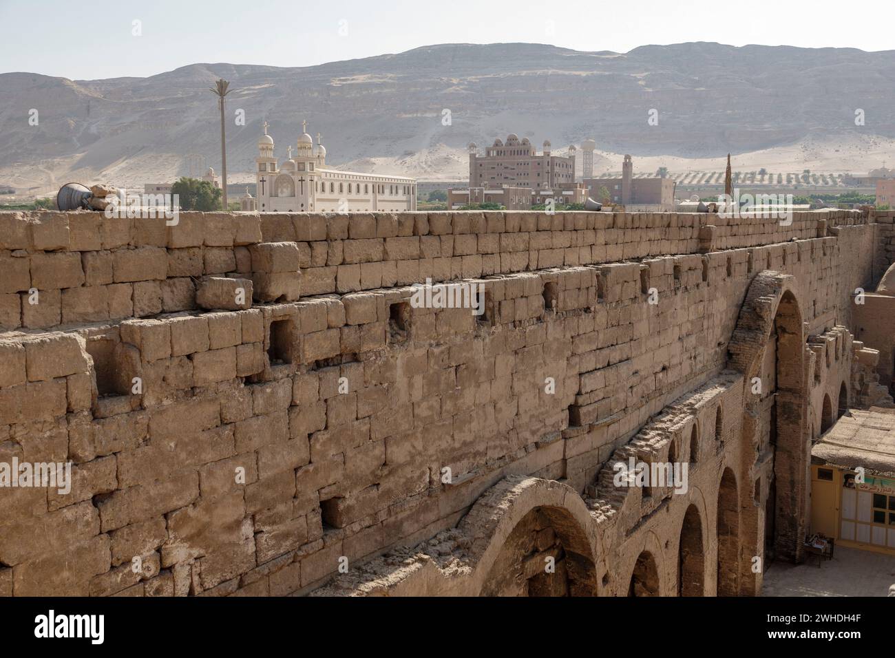 View from the roof of The White Monastery near the Upper Egyptian city ...