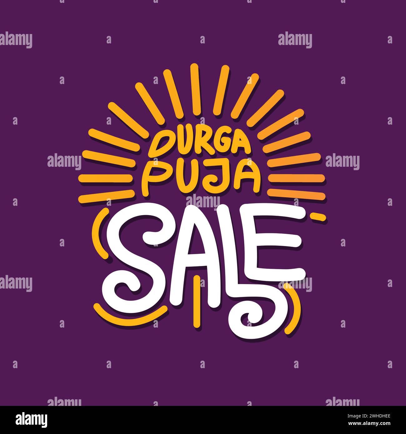 Durga Puja Greeting Card Bangla Typography Template Design. Durga Puja ...