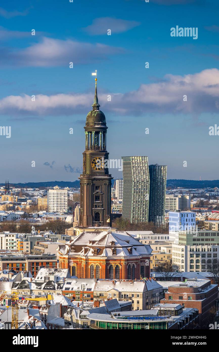 Tower of the st michaelis church in hamburg hi-res stock photography ...