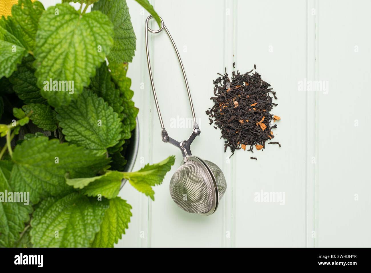 Herbal tea with melissa Stock Photo - Alamy