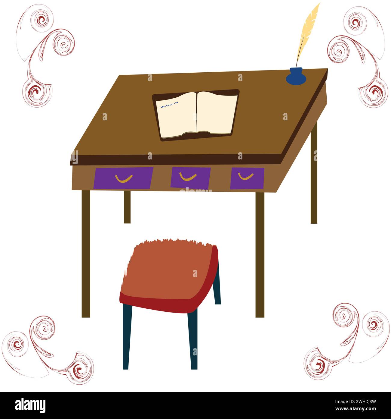 Feather depiction Stock Vector Images - Alamy