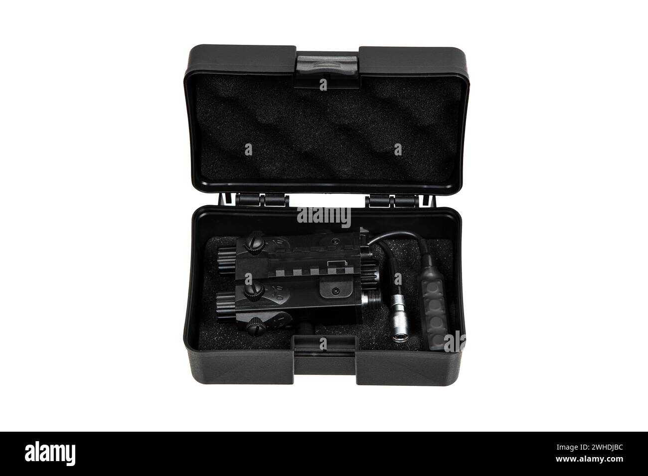 Modern laser sight. Infrared laser target designator. An additional ...