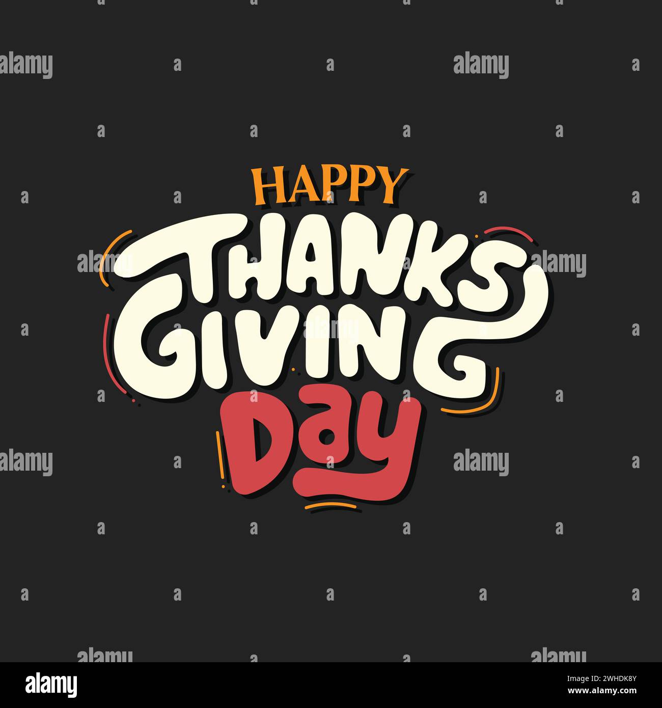 Thank You Hand drawn lettering vector illustration. Thank You ...