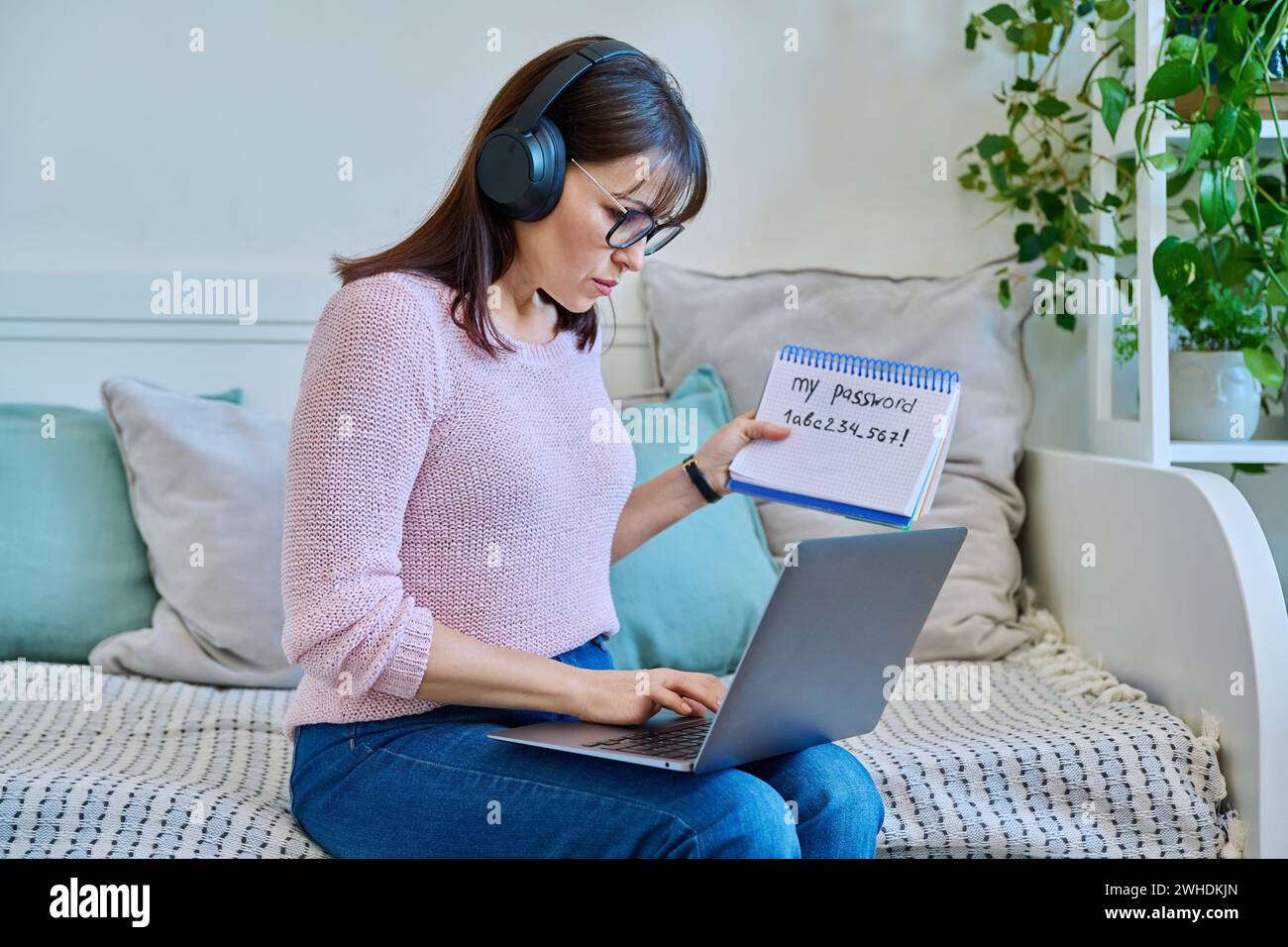 Person typing password on hi-res stock photography and images - Alamy