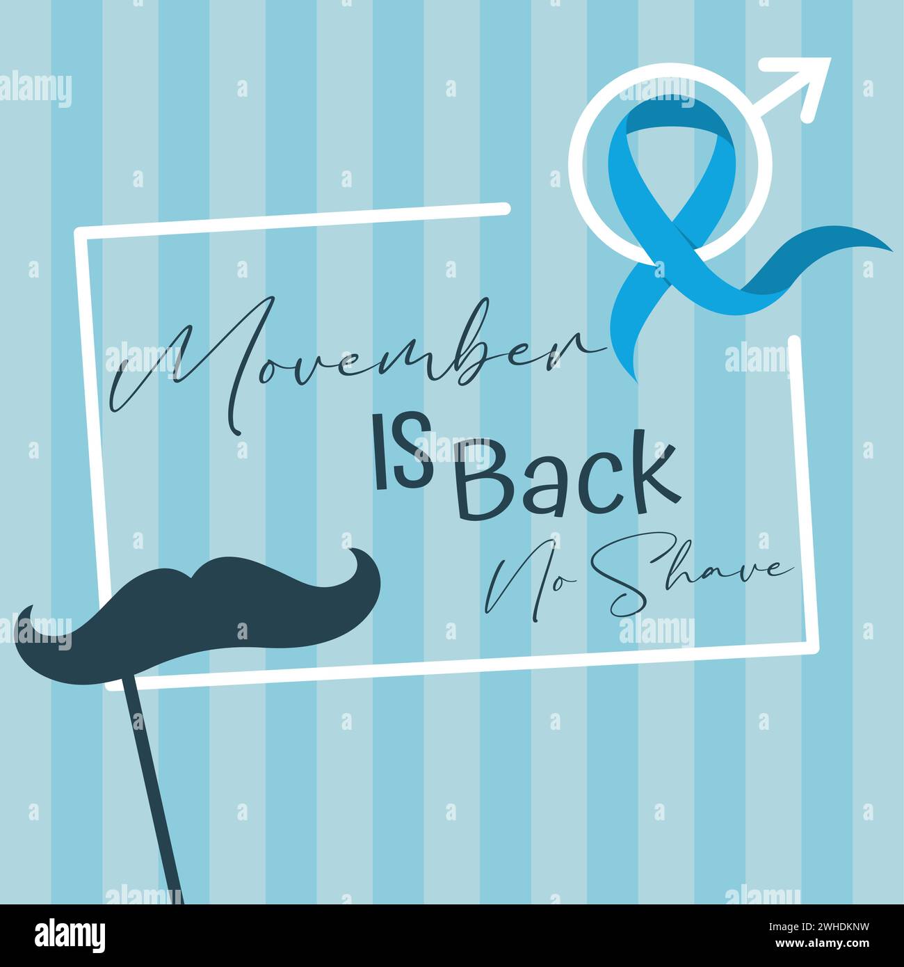 Colored retro movember poster with a mustache Vector Stock Vector Image ...