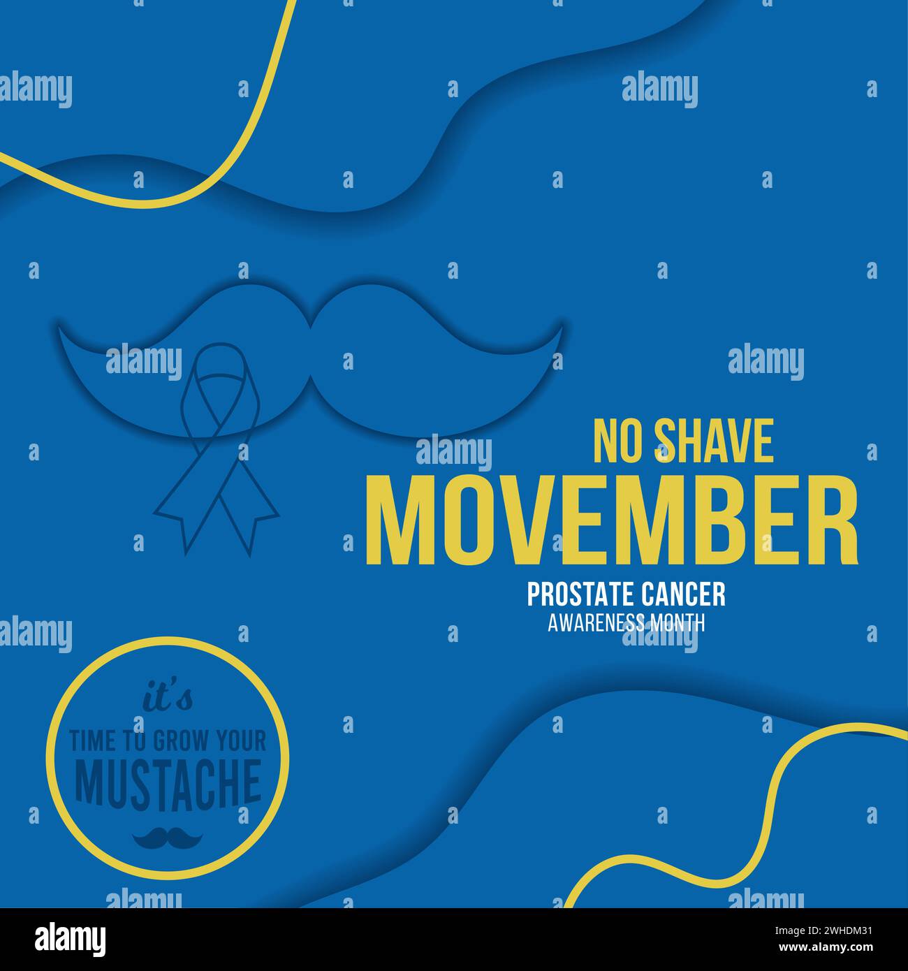 Colored retro movember poster with a mustache Vector Stock Vector Image ...