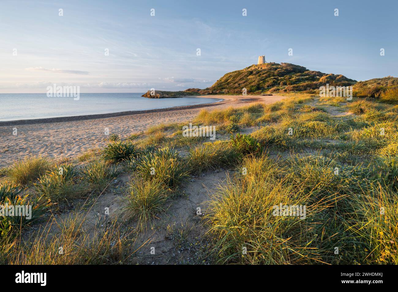 Torre di Chia, Spiaggia di Su Portu, Sardinia, Italy Stock Photo - Alamy