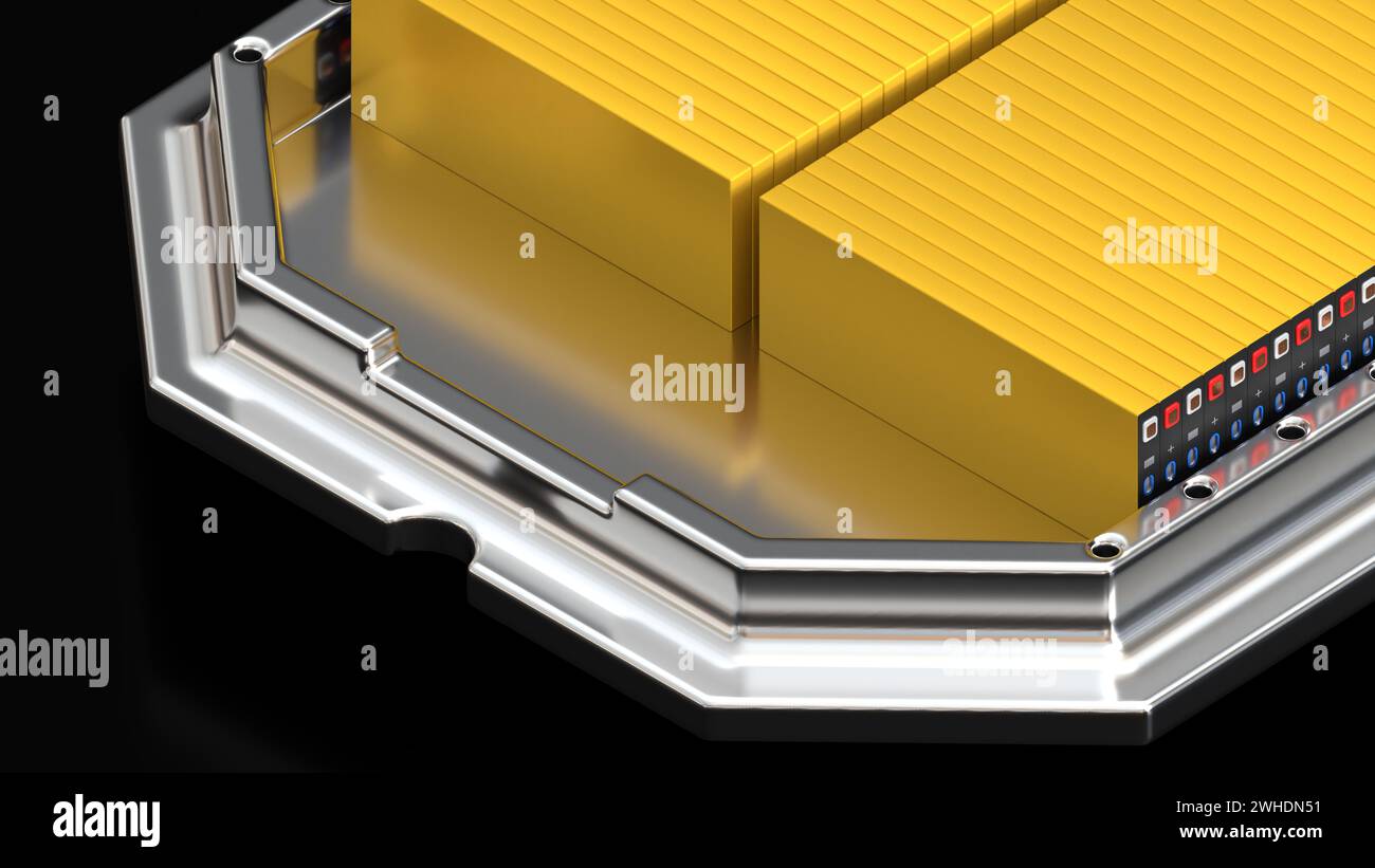Prismatic High-capacity Battery pack for electric vehicles on aluminum ...