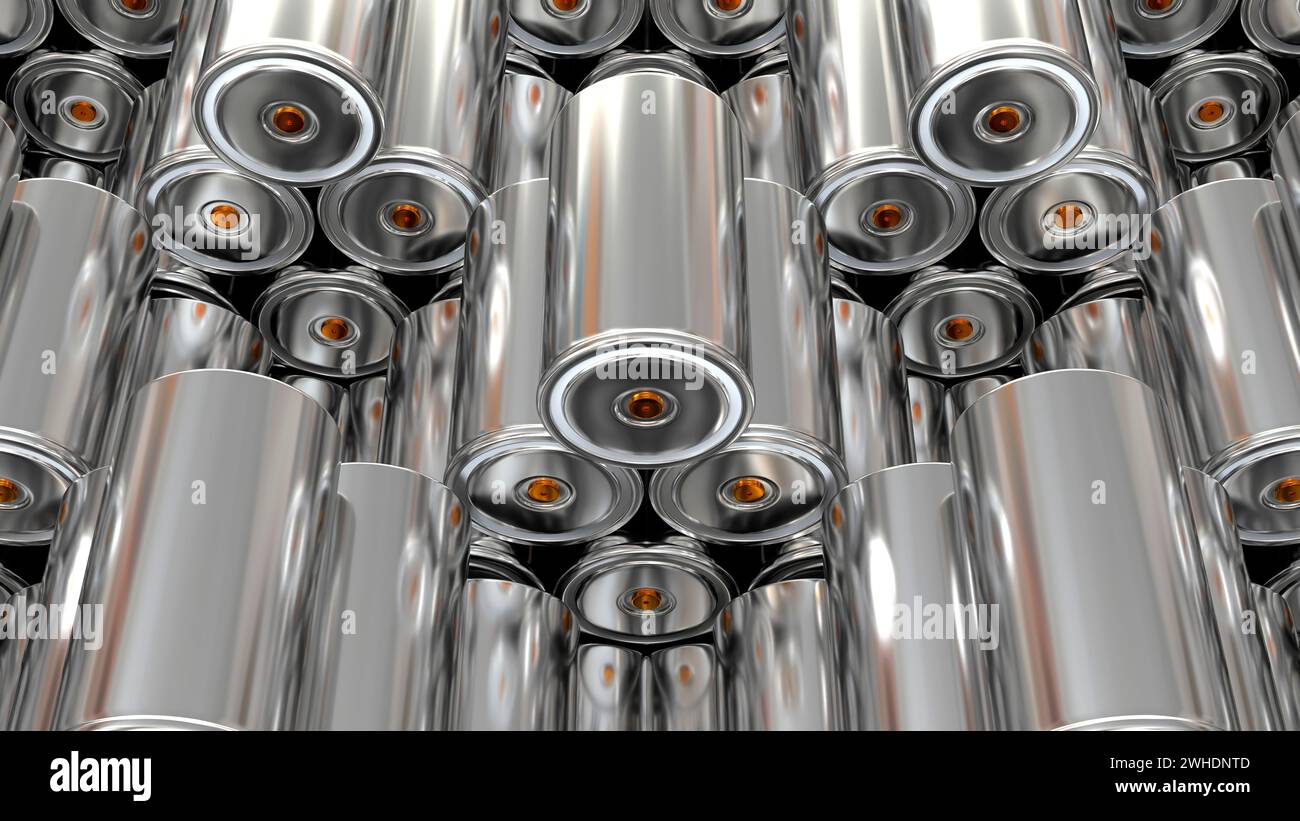 4680 battery array, High-capacity accumulator cell modules, tables cell ...