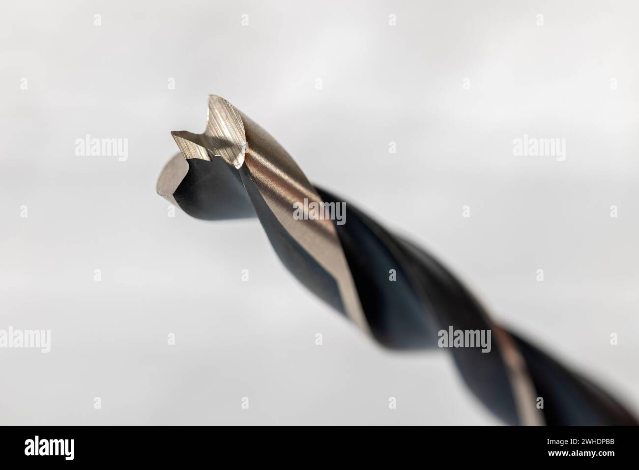 Wood drill bit 10 mm, drill head, detail, white background Stock Photo ...