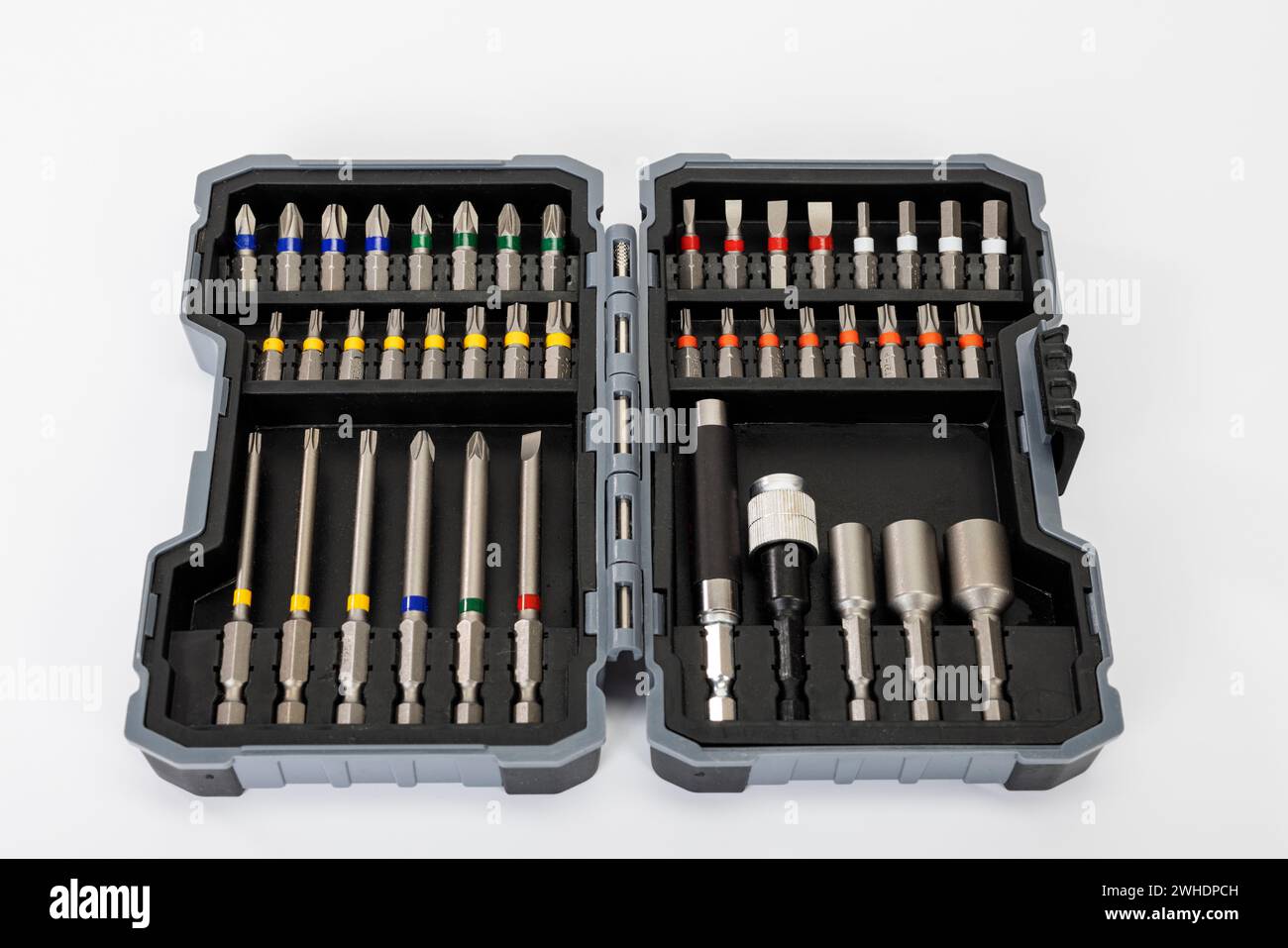 Bit Box screwdriver set from Bosch, white background Stock Photo - Alamy
