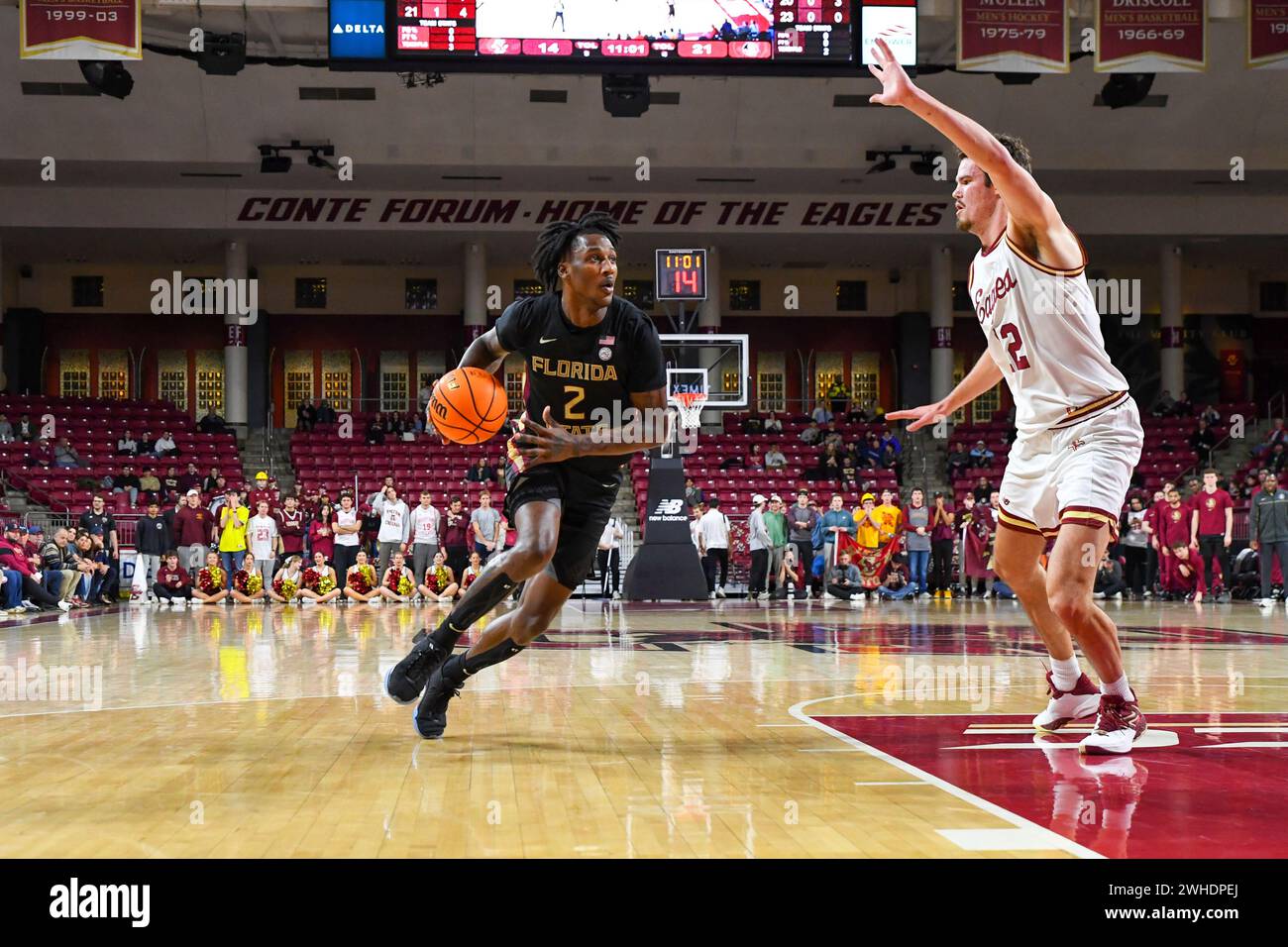 CHESTNUT HILL, MA - FEBRUARY 06: Florida State Seminoles forward Jamir ...