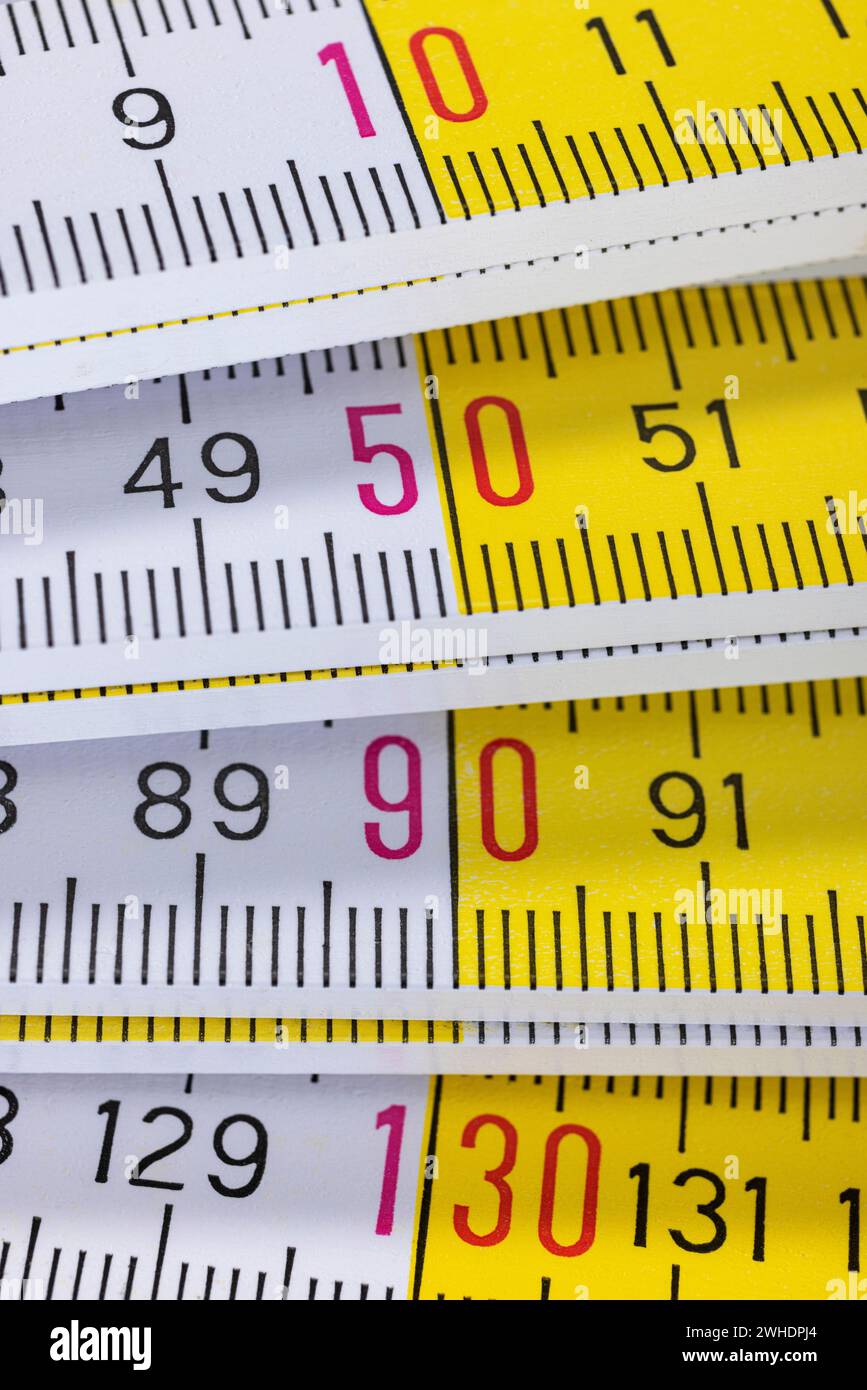 Folding rule, folding ruler, detail Stock Photo - Alamy