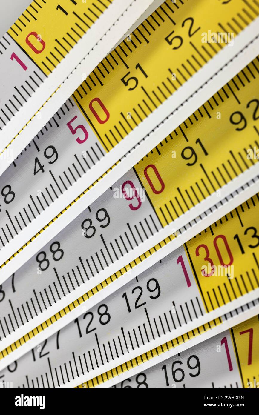 Folding rule, folding ruler, detail Stock Photo - Alamy