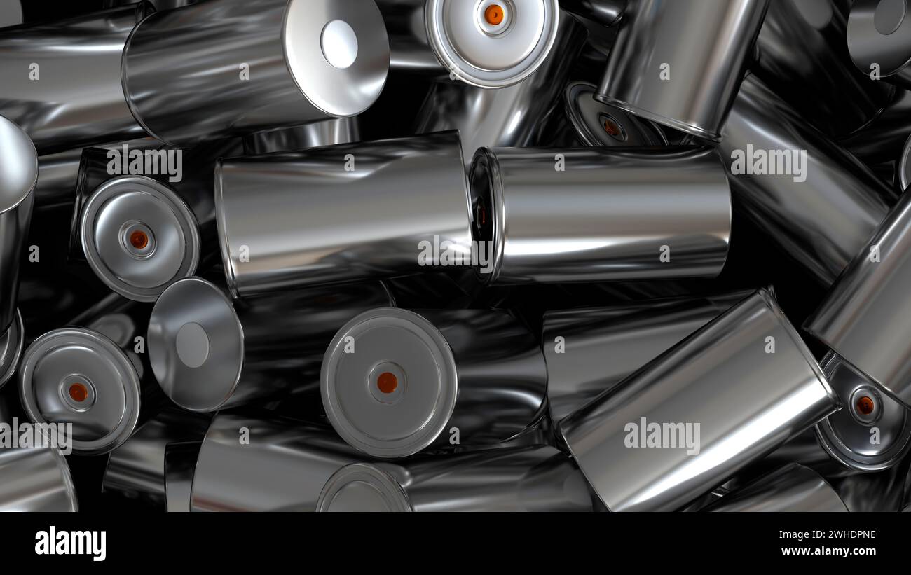 High-capacity Lithium-ion 4680 Batteries waste, accumulator cell ...