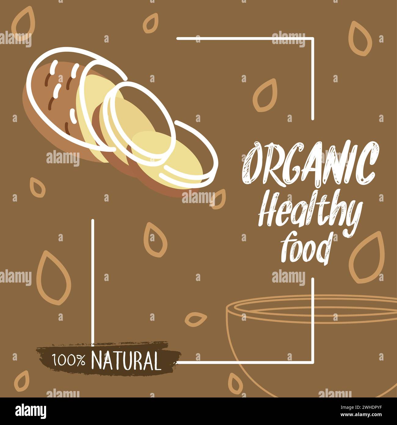 Organic healthy food poster with potato Vector Stock Vector Image & Art ...