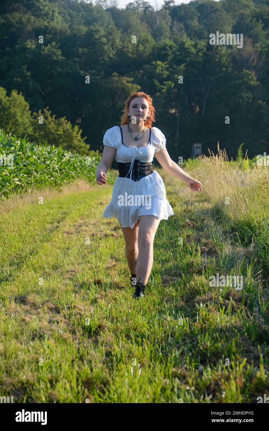 White short dress hi-res stock photography and images - Alamy