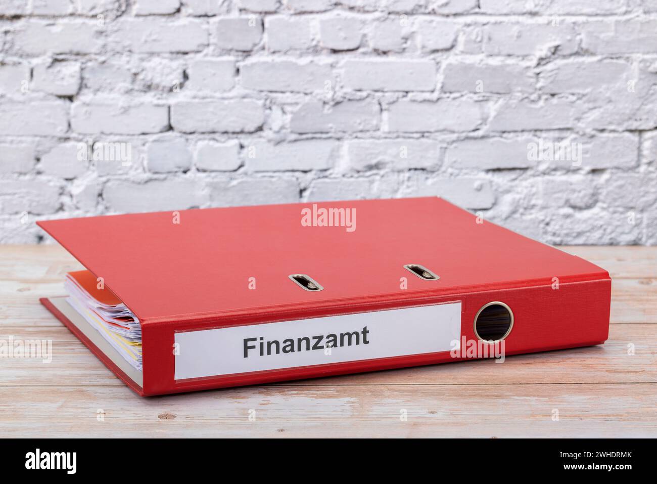 Red file folder labeled finanzamt hi-res stock photography and images ...