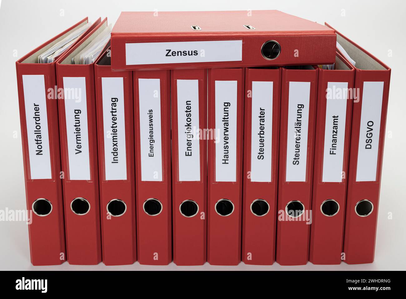Red folders labeled emergency folder hi-res stock photography and ...