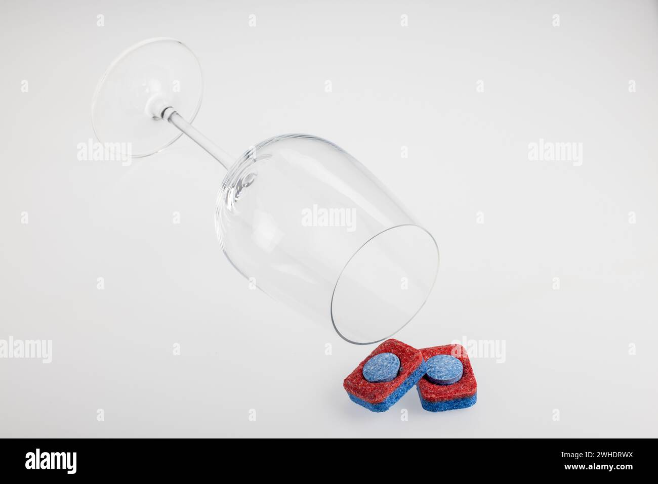 Wine glass with two dishwasher tabs hi-res stock photography and images ...