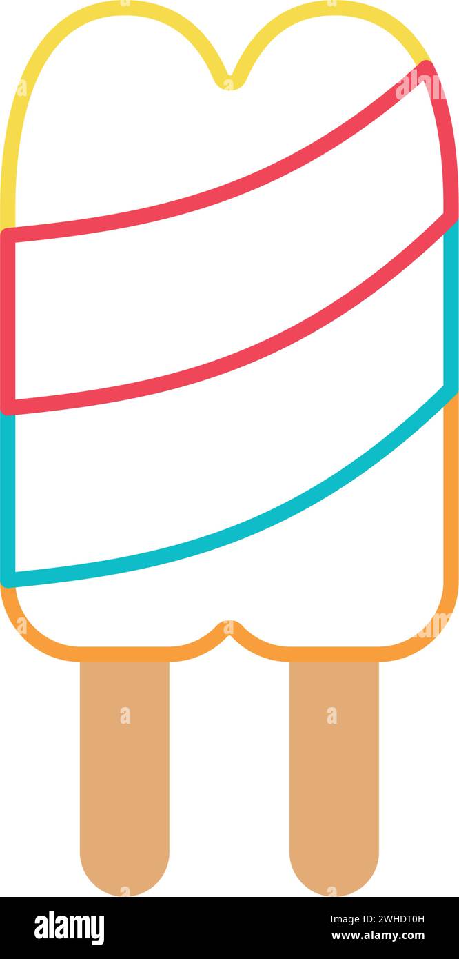 Isolated colored popsicle outline icon Vector Stock Vector Image & Art ...