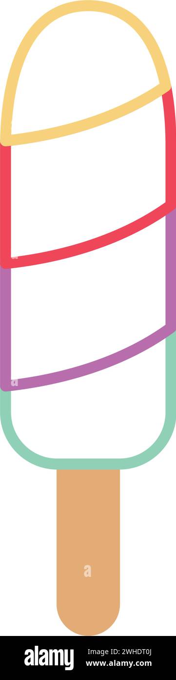 Isolated colored popsicle outline icon Vector Stock Vector Image & Art ...