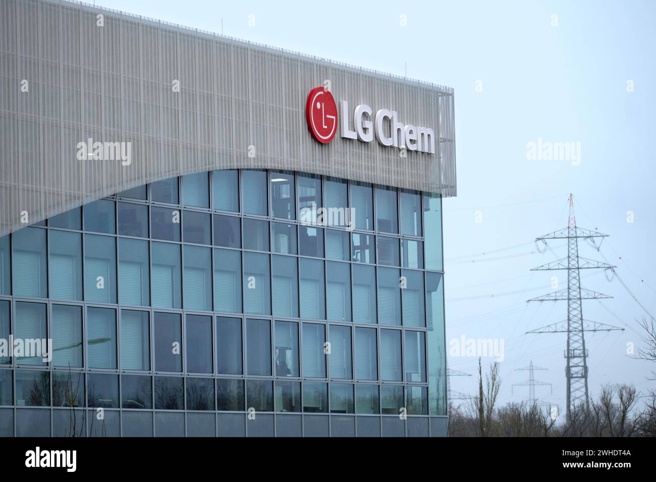 South Korea's LG Chem sign, chemical plant, electric vehicle battery ...