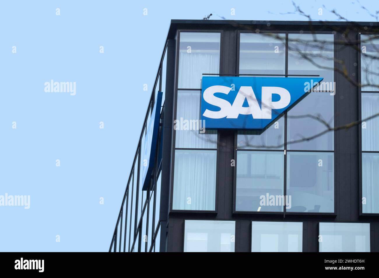 SAP SE enterprise software development Company building, German multinational software company ...