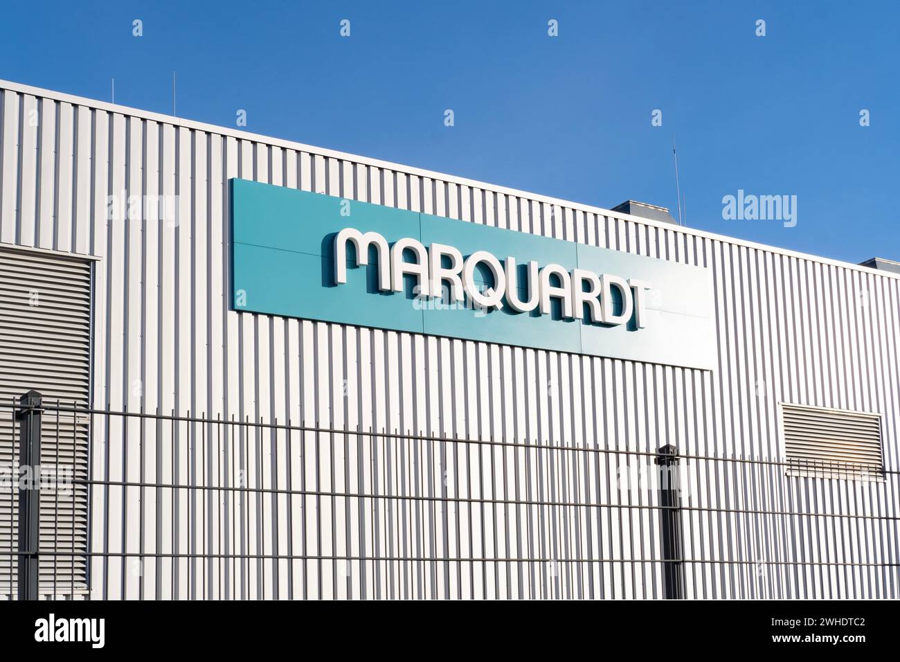 Advertising logotype Marquardt factory, electromechanical and ...