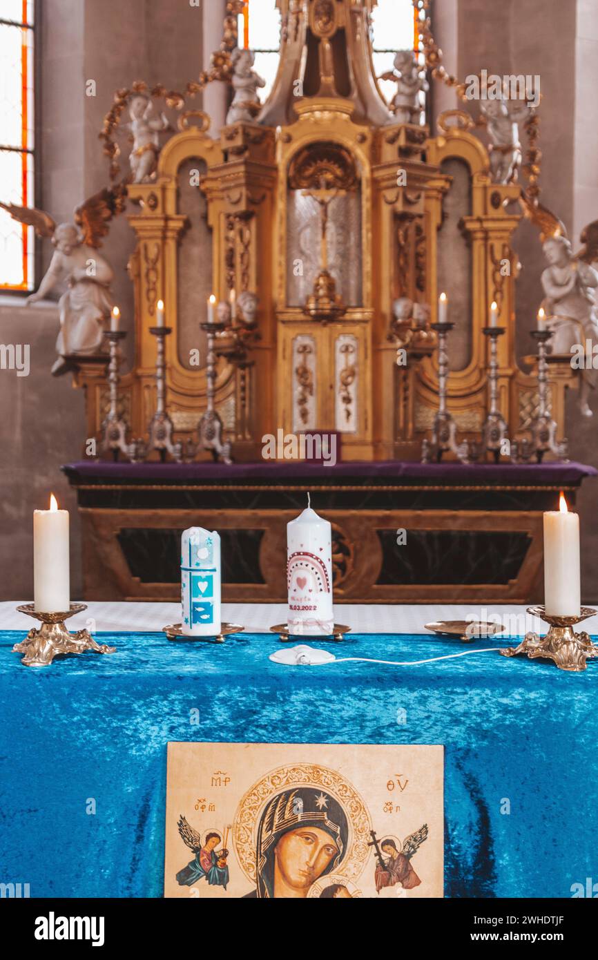 Catholic Church Altar Candles 11 Candle Stand Altar Ideas | Altar,