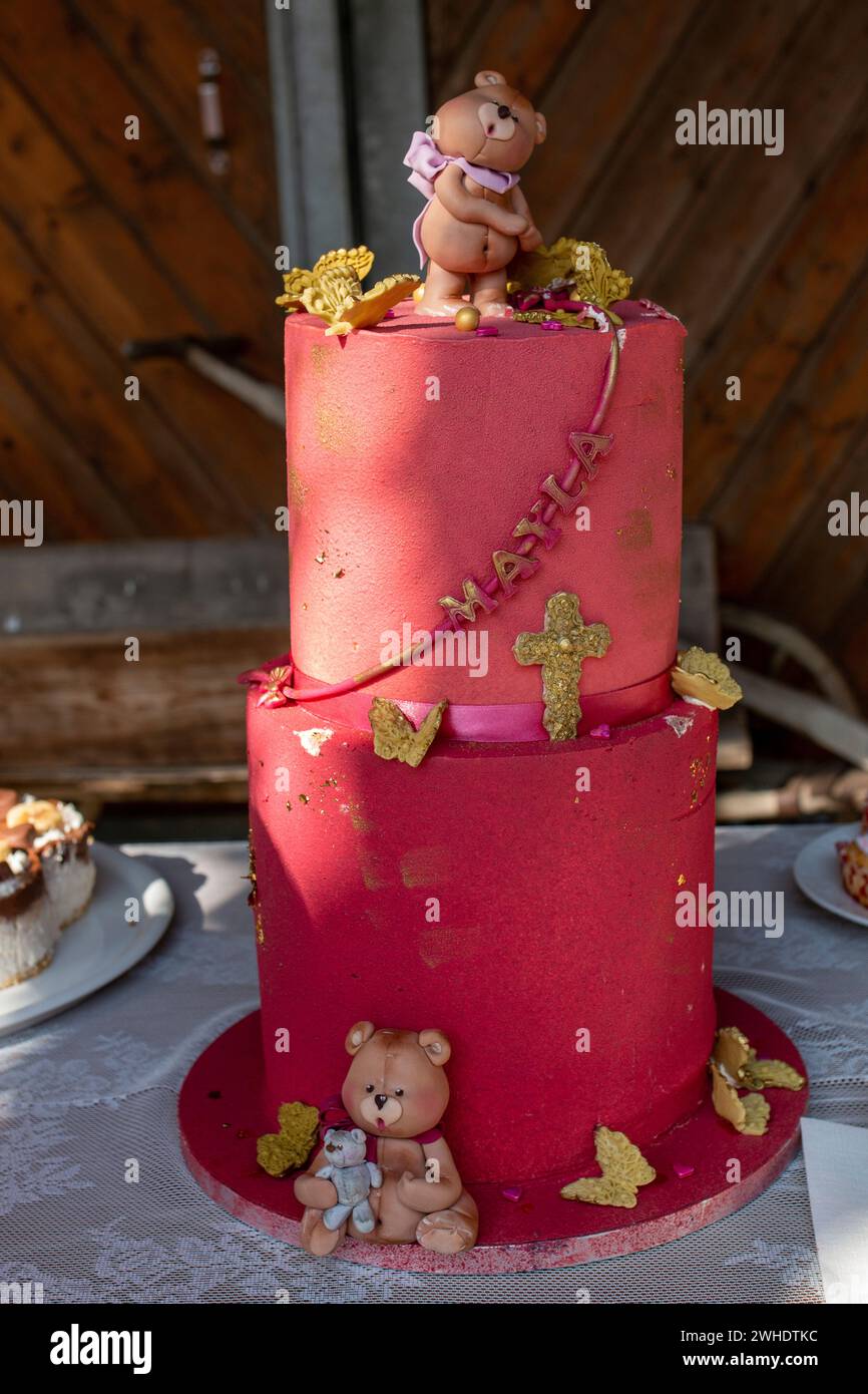Christening cake hi-res stock photography and images - Alamy
