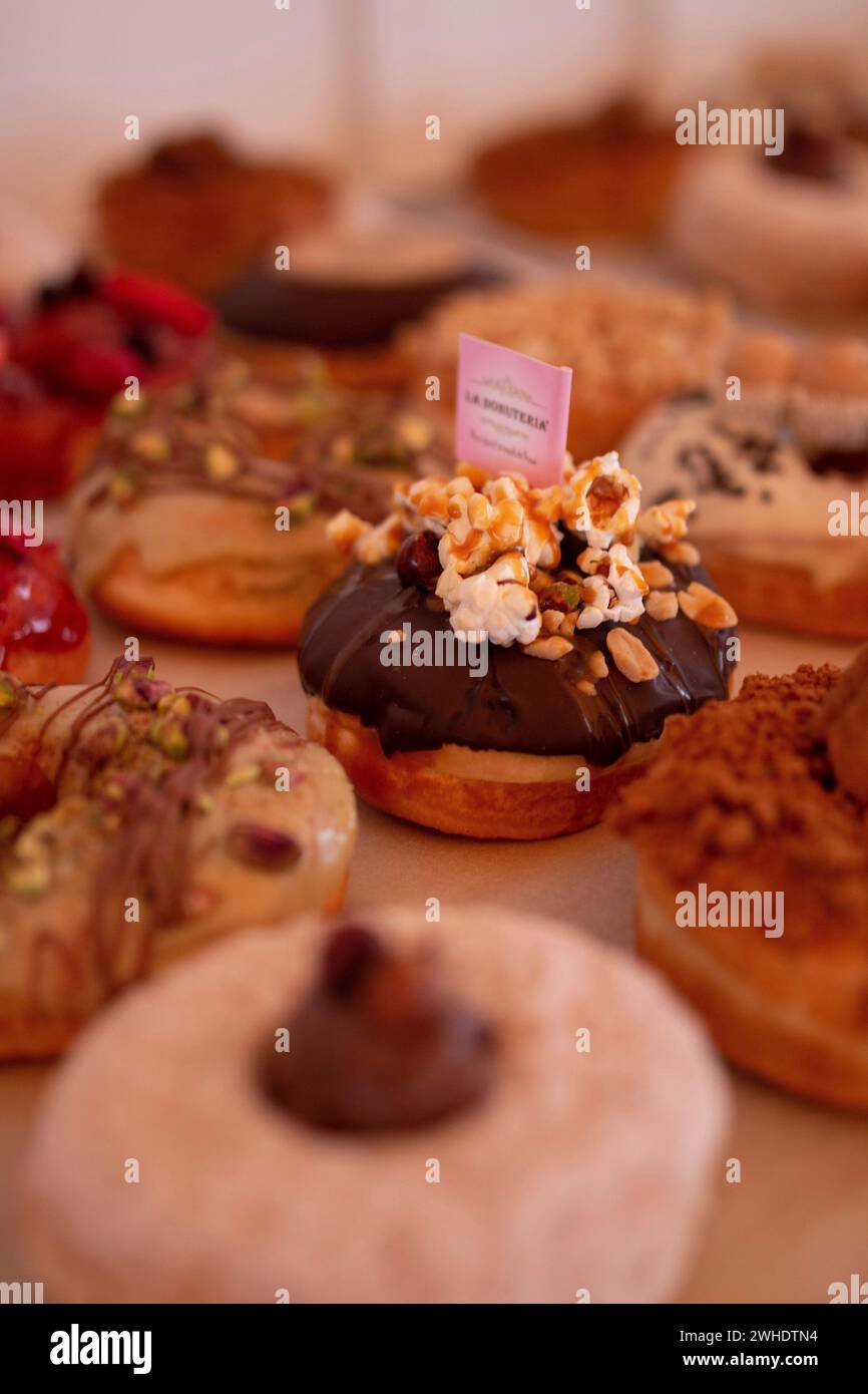 Wedding, donuts, different donut variations on the cake buffet Stock ...