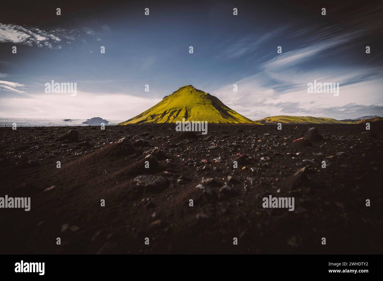 The extinct volcano Maelifaell in the highlands of Iceland Stock Photo ...