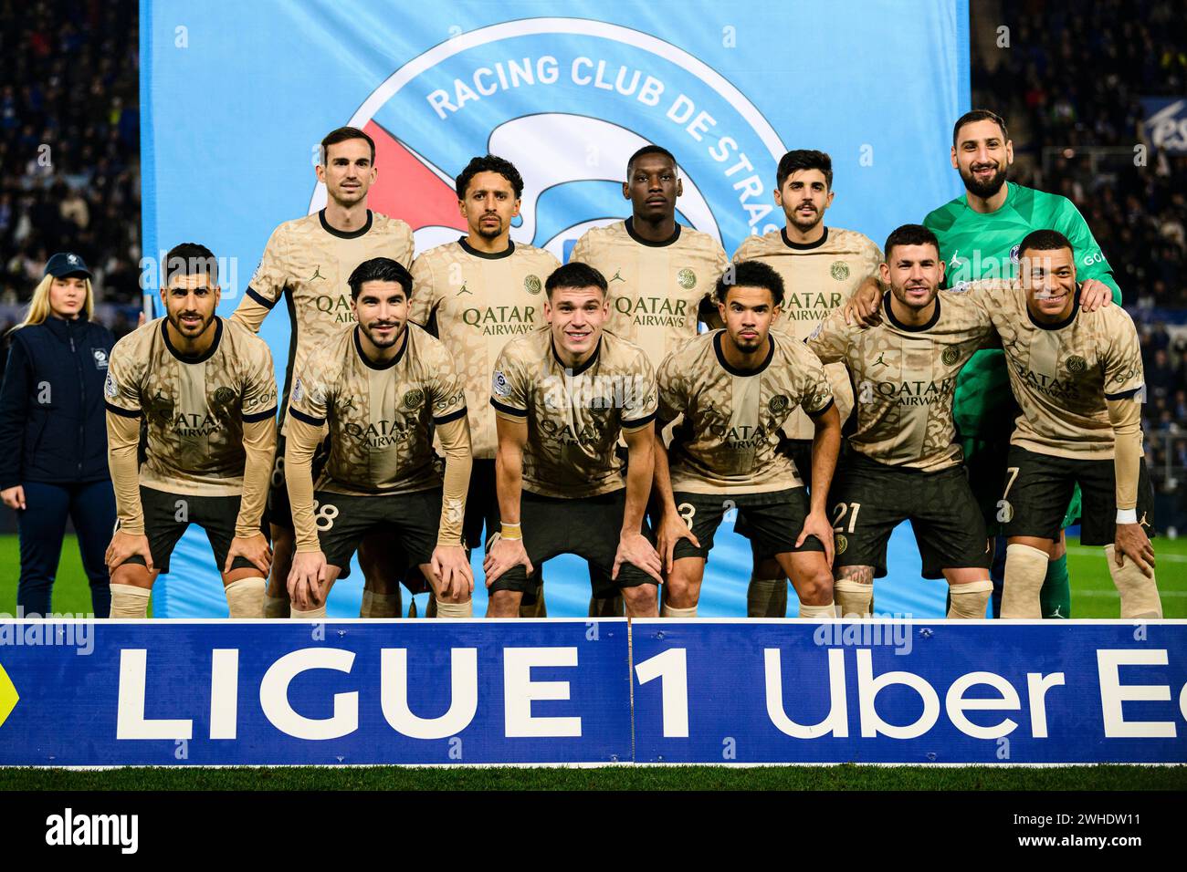 Strasbourg, France. 02nd Feb, 2024. Strasbourg, France - February 2: (L-R) Paris Saint-Germain ...