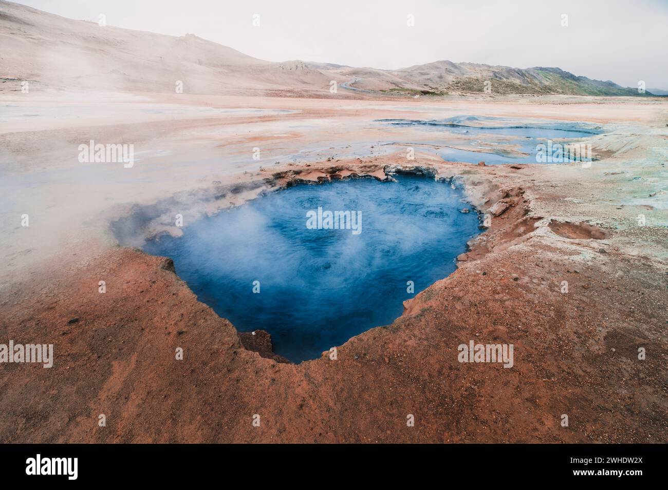 Mud pots, sulphur springs, fumaroles and solfataras in the Hverarönd ...
