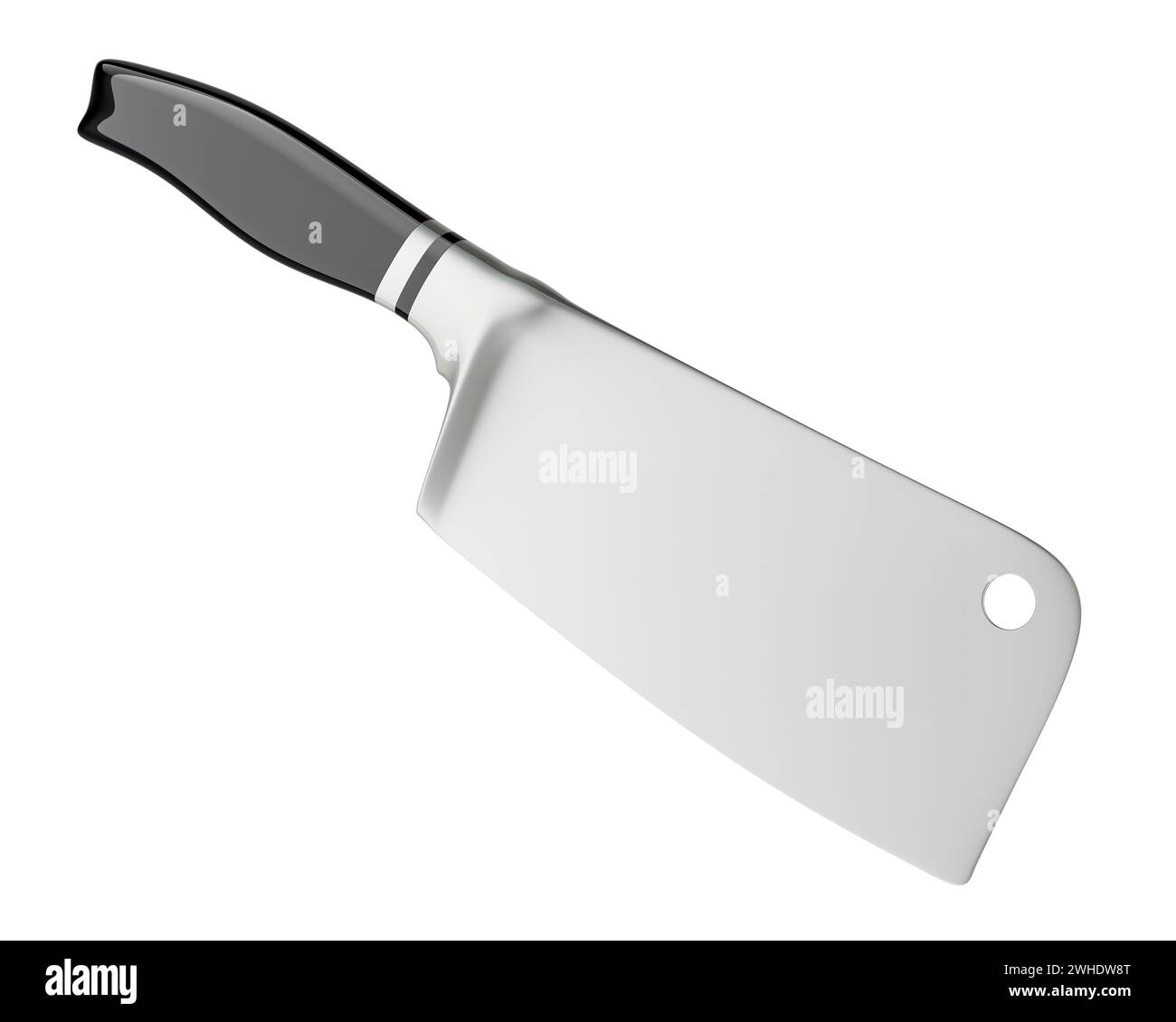 Chopping Cleaver Knife, 3D rendering isolated on white background Stock ...