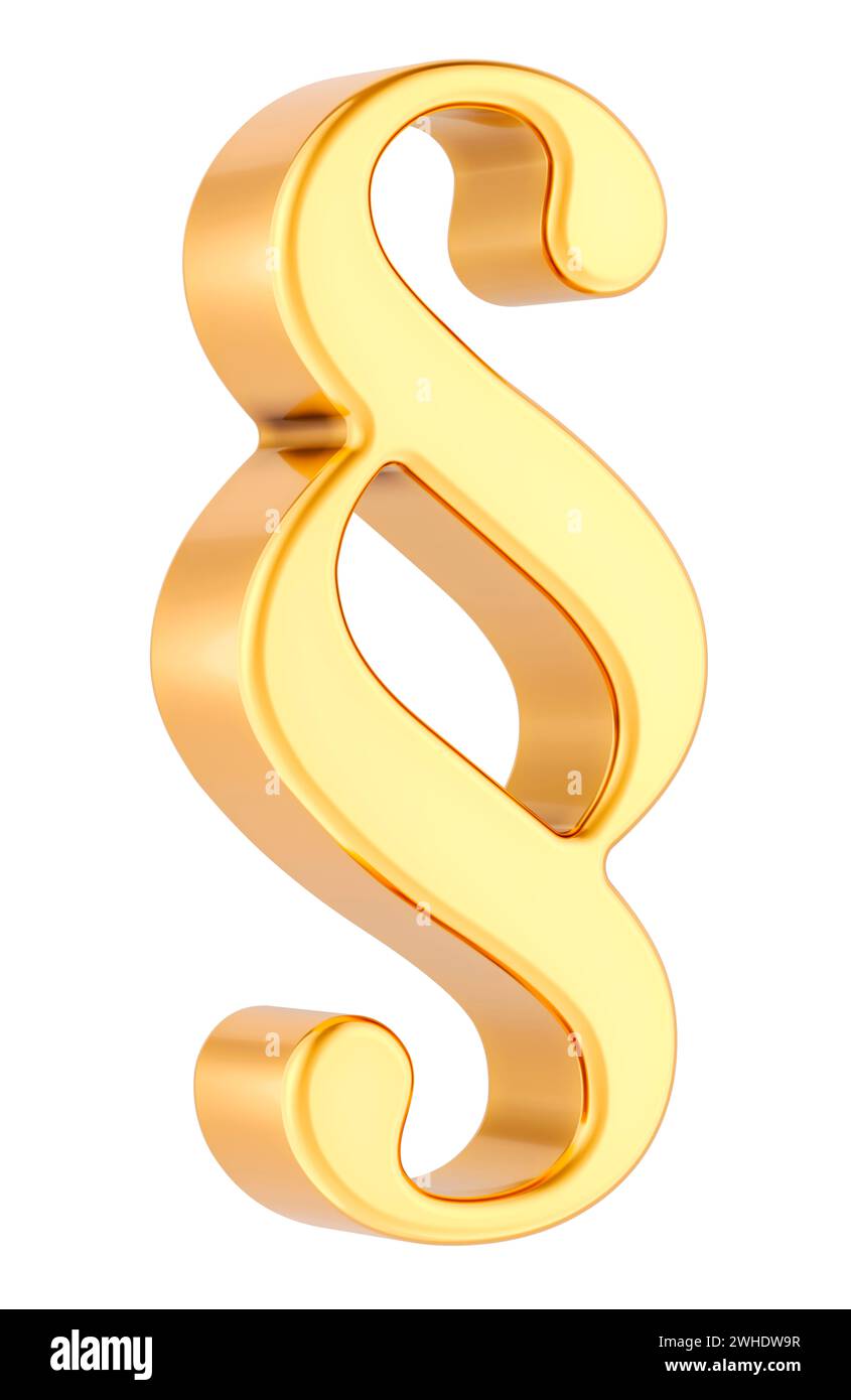 Golden section, paragraph. 3D rendering isolated on white background ...