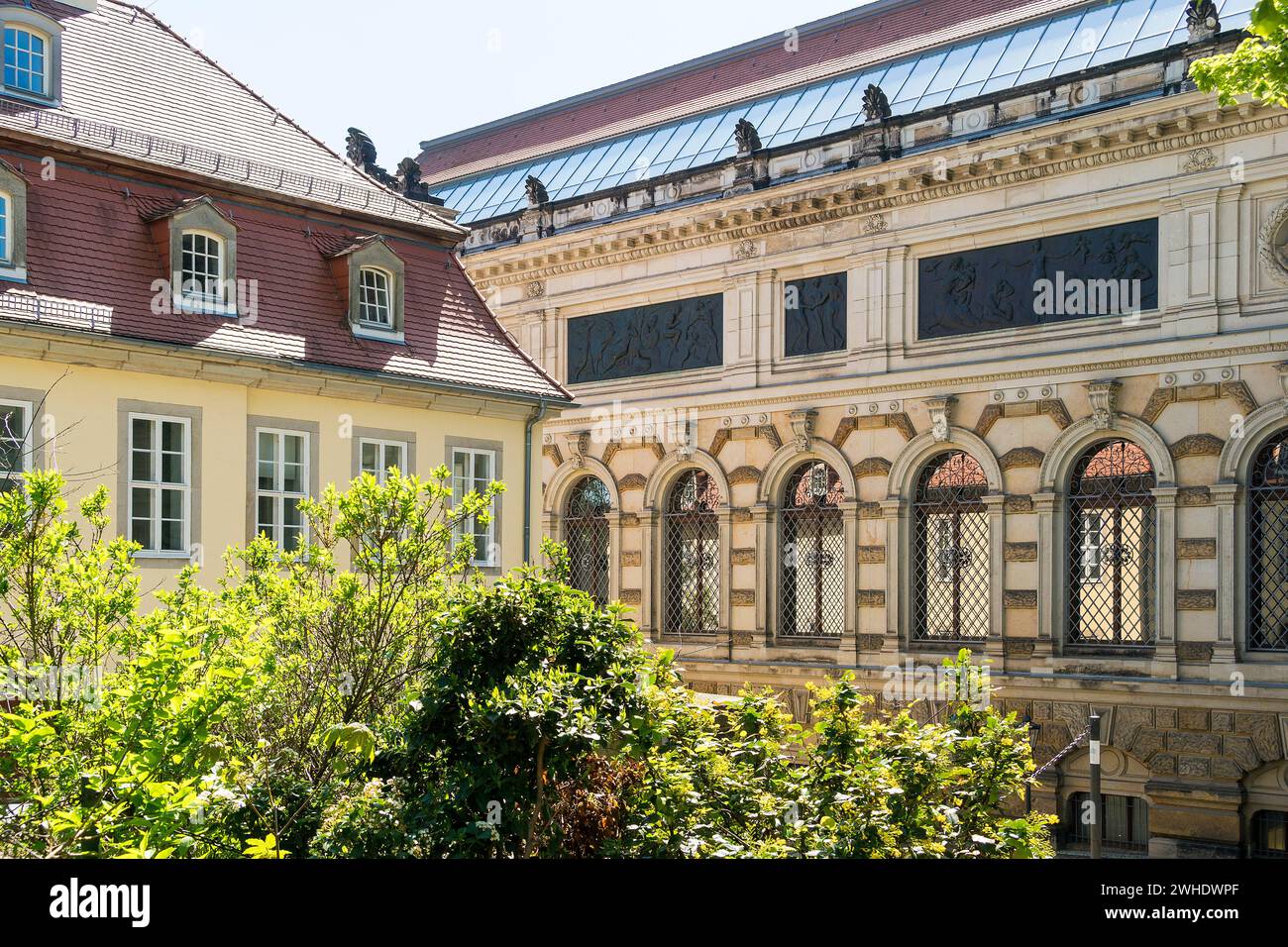 Dresden, Albertinum, art gallery, sculpture collection, facade Stock ...