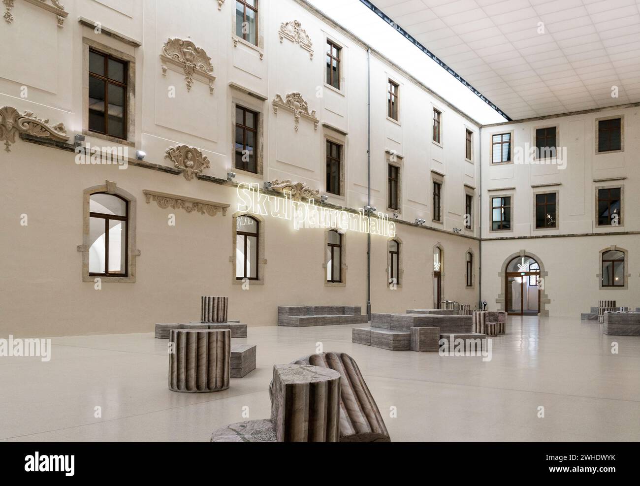 Dresden, Albertinum, inner courtyard, sculpture hall Stock Photo - Alamy