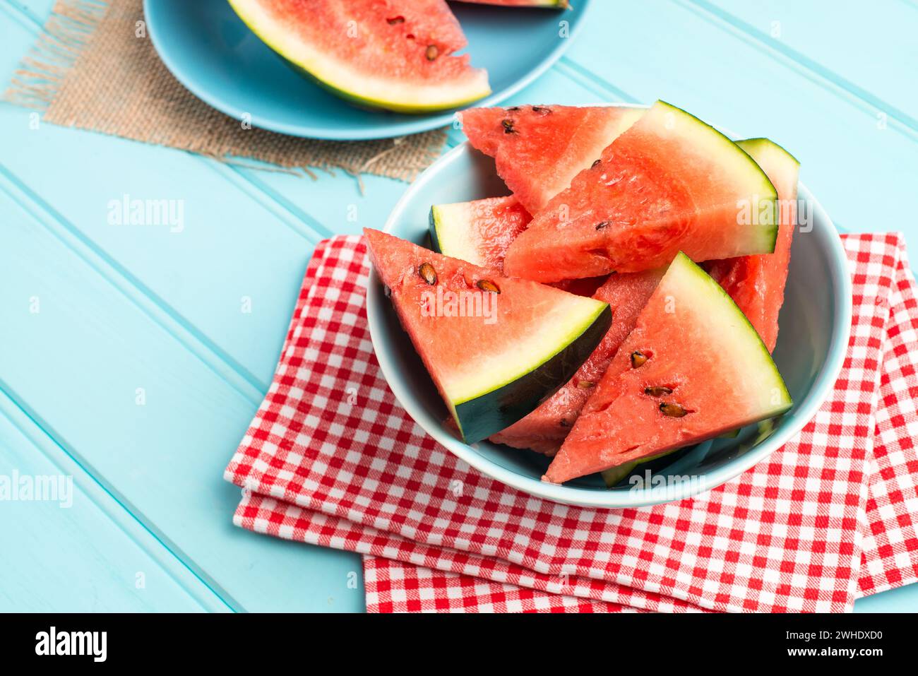 Watermelon triangle slice hi-res stock photography and images - Alamy