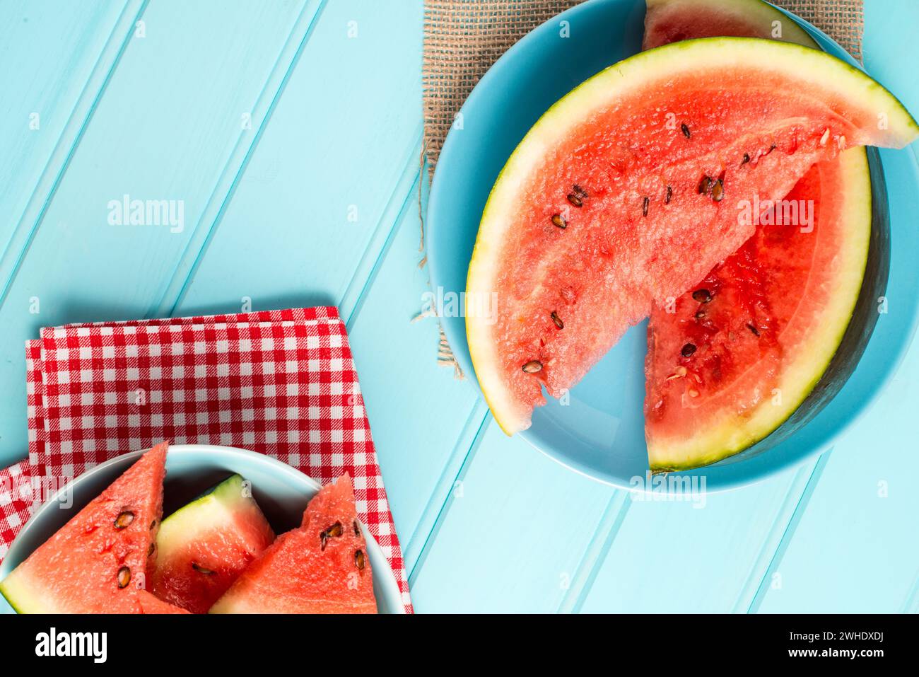 Watermelon triangle slice hi-res stock photography and images - Alamy