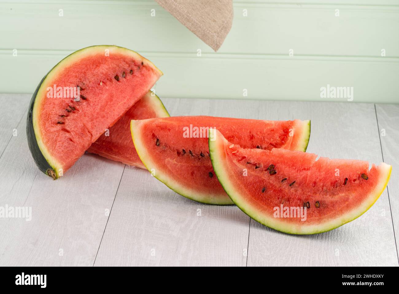 Slice watermelon sliced triangle hi-res stock photography and images ...