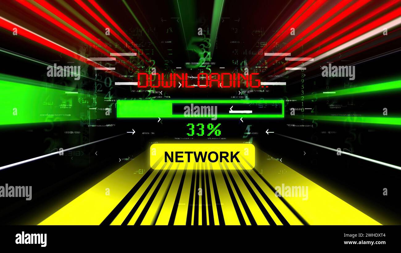Network download progress bar on the screen Stock Photo - Alamy
