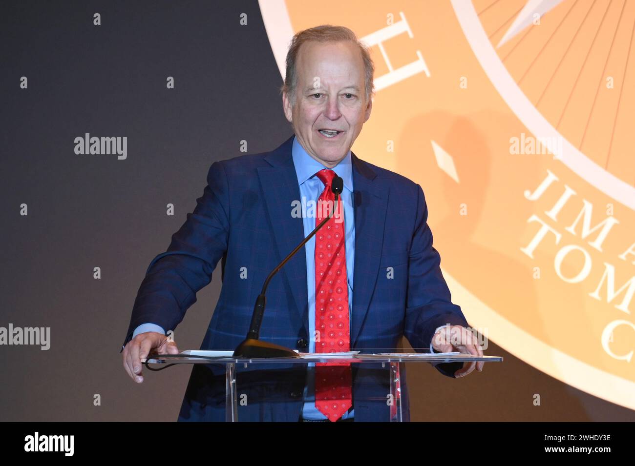 Las Vegas, USA. 09th Feb, 2024. Jim Gray, American sports commentator ...