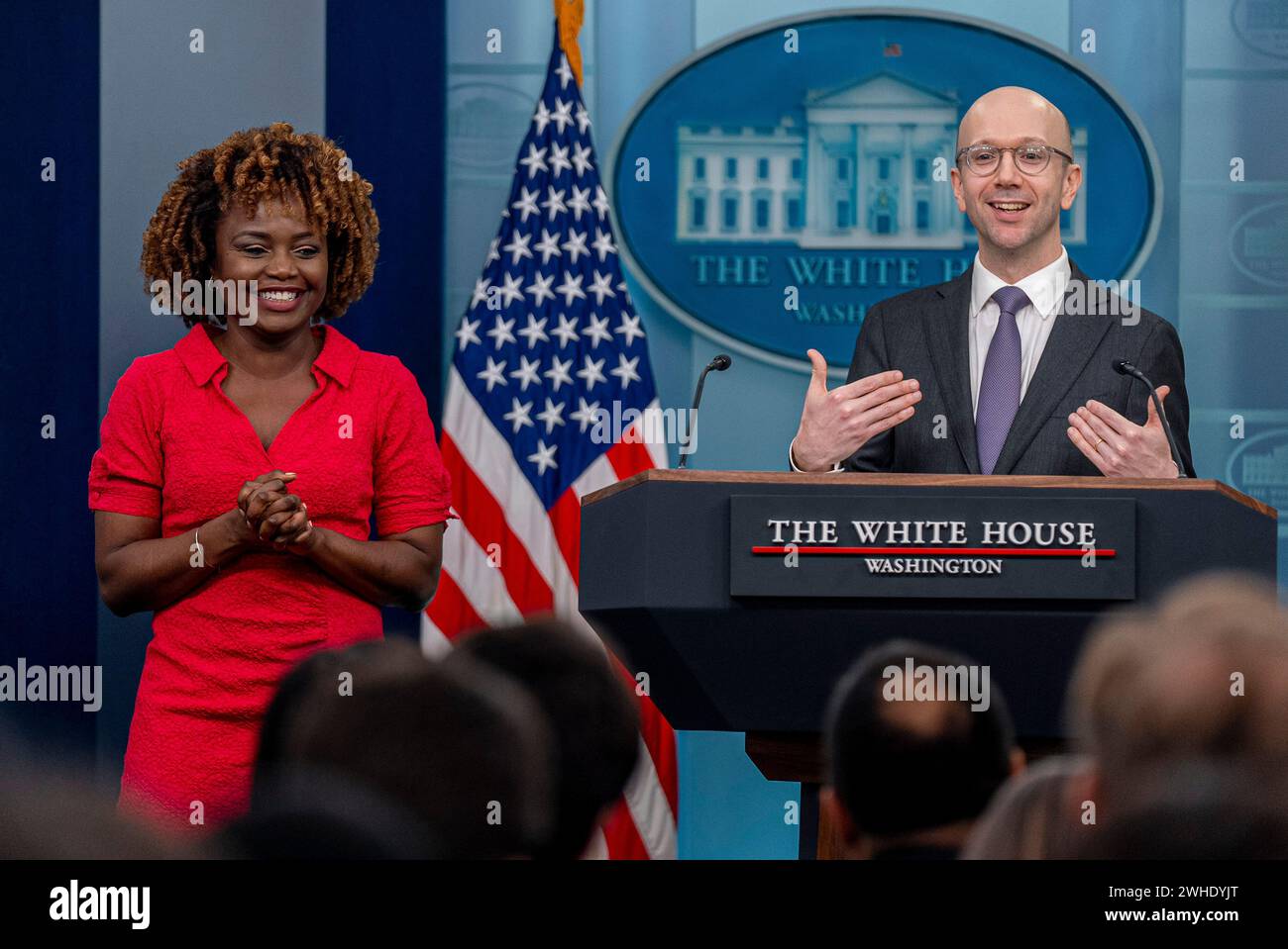 Spokesman for the White House Counsel's Office Ian Sams, right ...