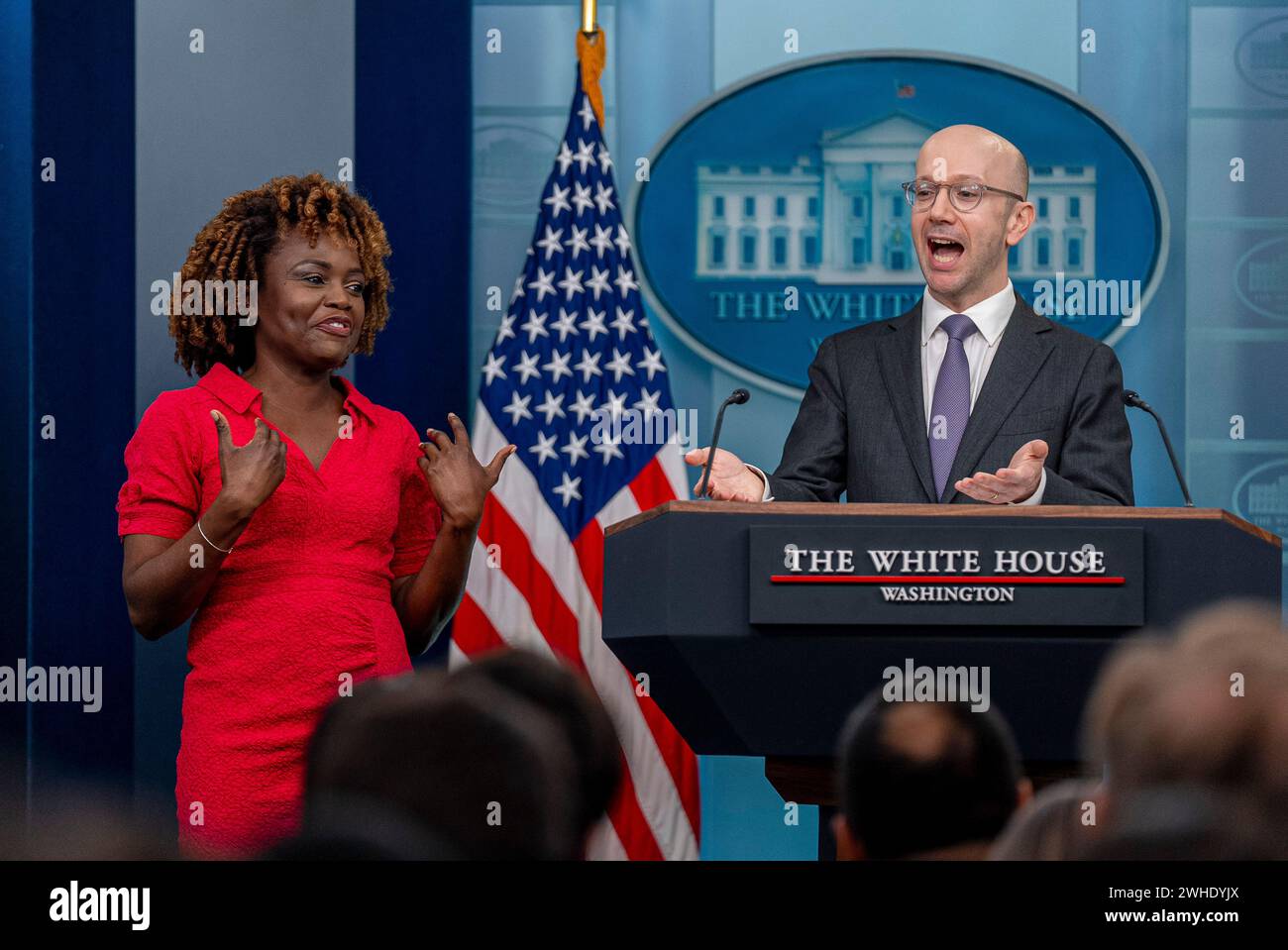 Spokesman for the White House Counsel's Office Ian Sams, right ...