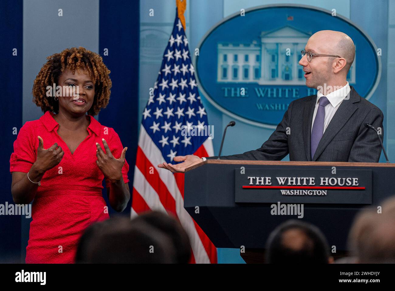 Spokesman for the White House Counsel's Office Ian Sams, right ...