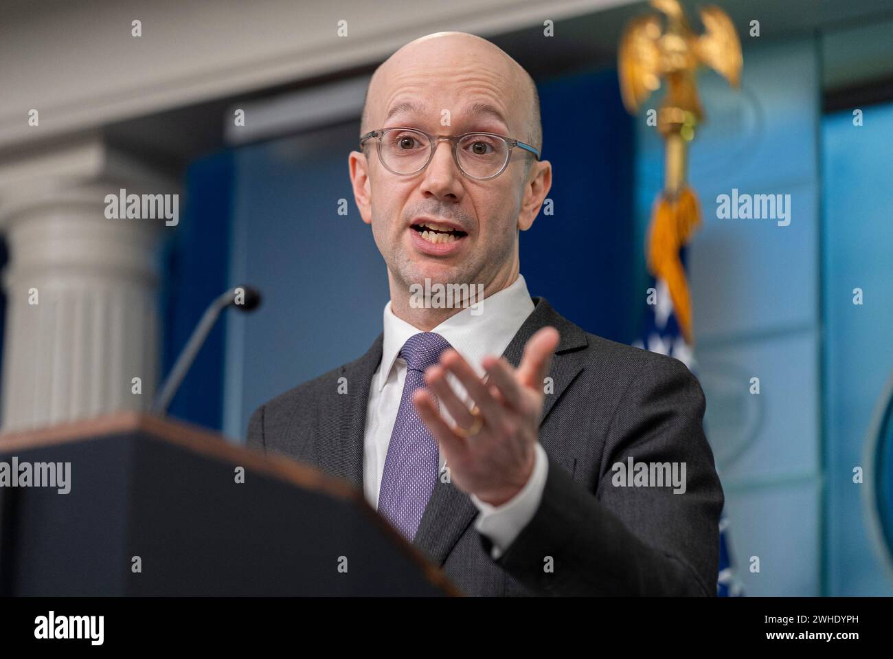 Spokesman for the White House Counsel's Office Ian Sams speaks during a ...
