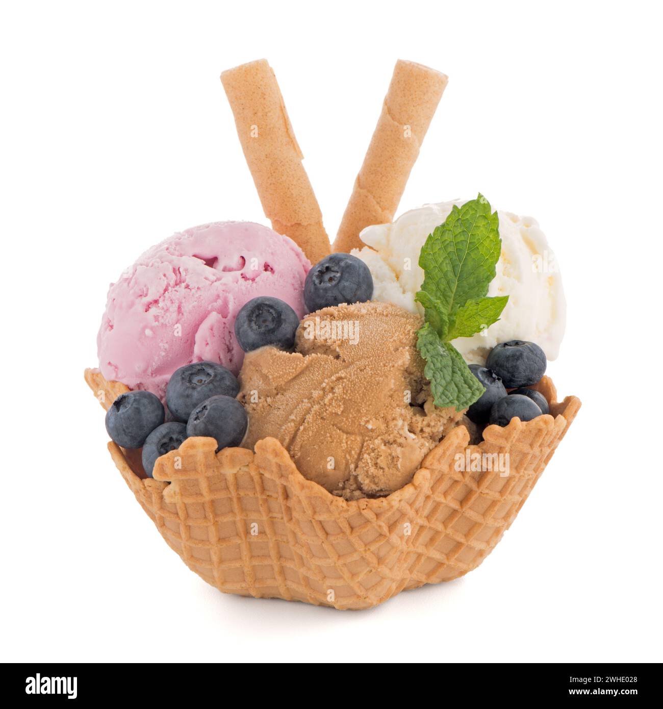Pistachio gelato scoops in Cut Out Stock Images & Pictures - Alamy