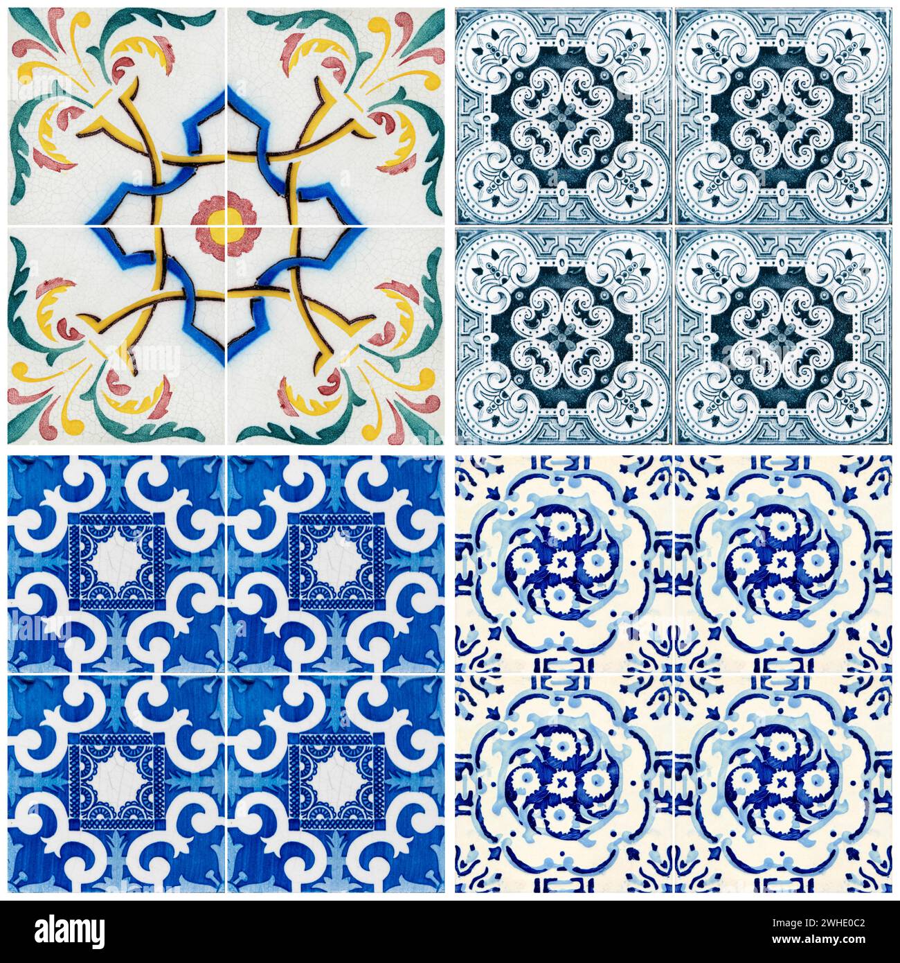 Vintage ceramic tiles Stock Photo - Alamy